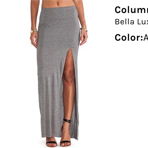 Bella Luxx | Skirts | Bella Luxx Column Skirt In Ash Heather | Poshmark